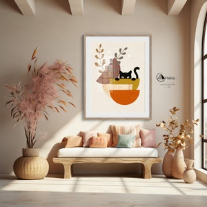 Set of 3/boho Art Cats/digital Download/wall Decor/digital Wall Art ...