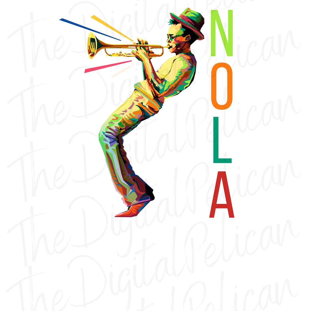 NOLA, Jazz, Musician, New Orleans, Louisiana, Digital Download, PNG ...
