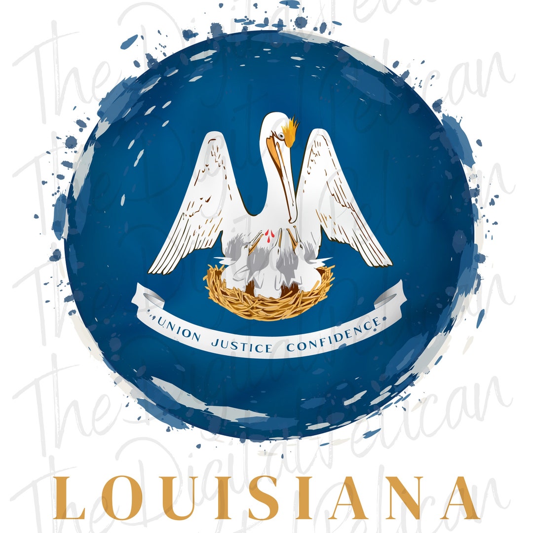 Louisiana Seal, Pelican, Union, Justice, Confidence, LA, Digital ...
