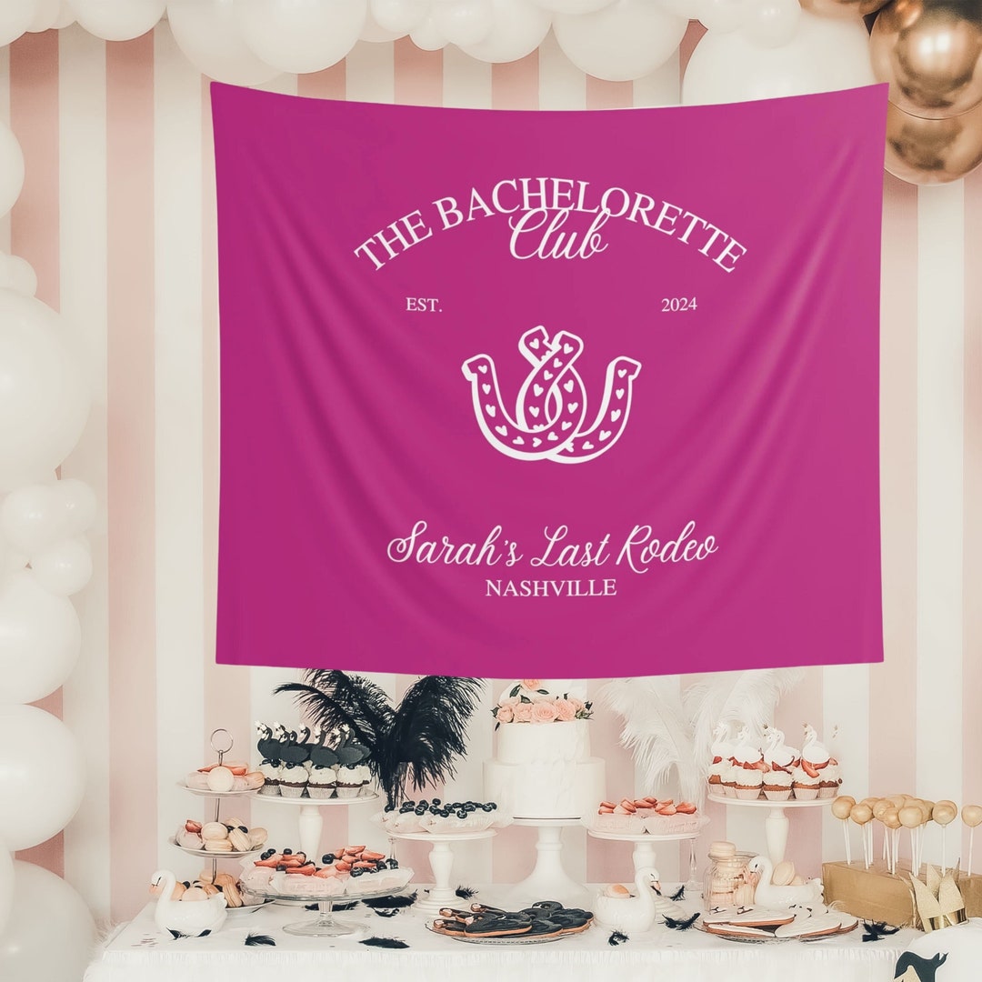 Custom Last Rodeo Bachelorette Club Wall Banner, Social Club ...