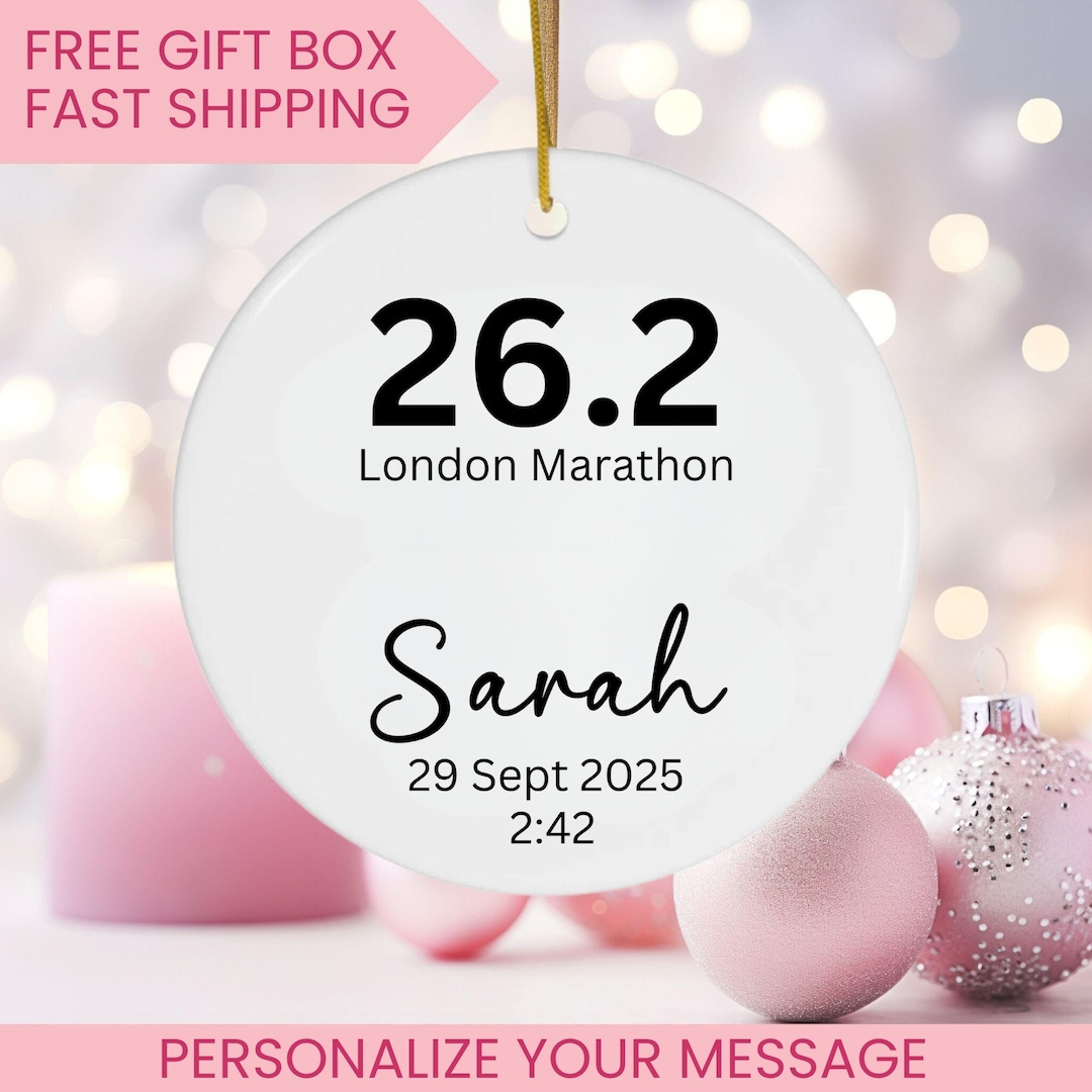 Personalized Marathon Ornament for Marathon Finisher Keepsake Ornament ...