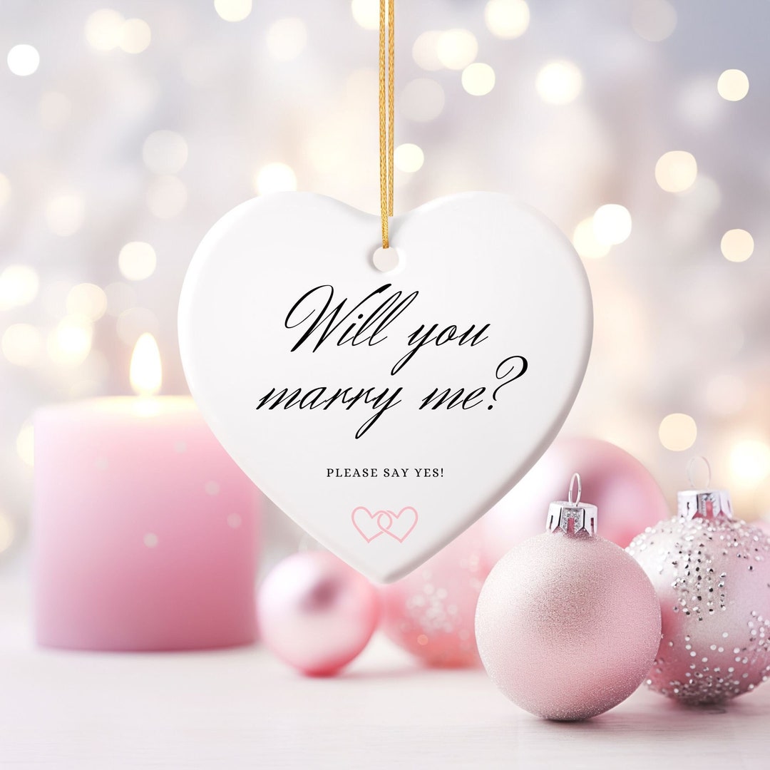 Will You Marry Me? Ceramic Heart Proposal Keepsake, Marry Me Sign ...