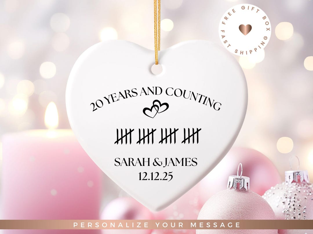 Personalized 20th Anniversary Ceramic Keepsake, 20th Anniversary Gift ...