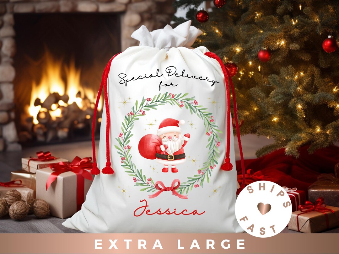 Special Delivery Santa Bag, Custom Santa Delivery Santa Bag Gifts From ...