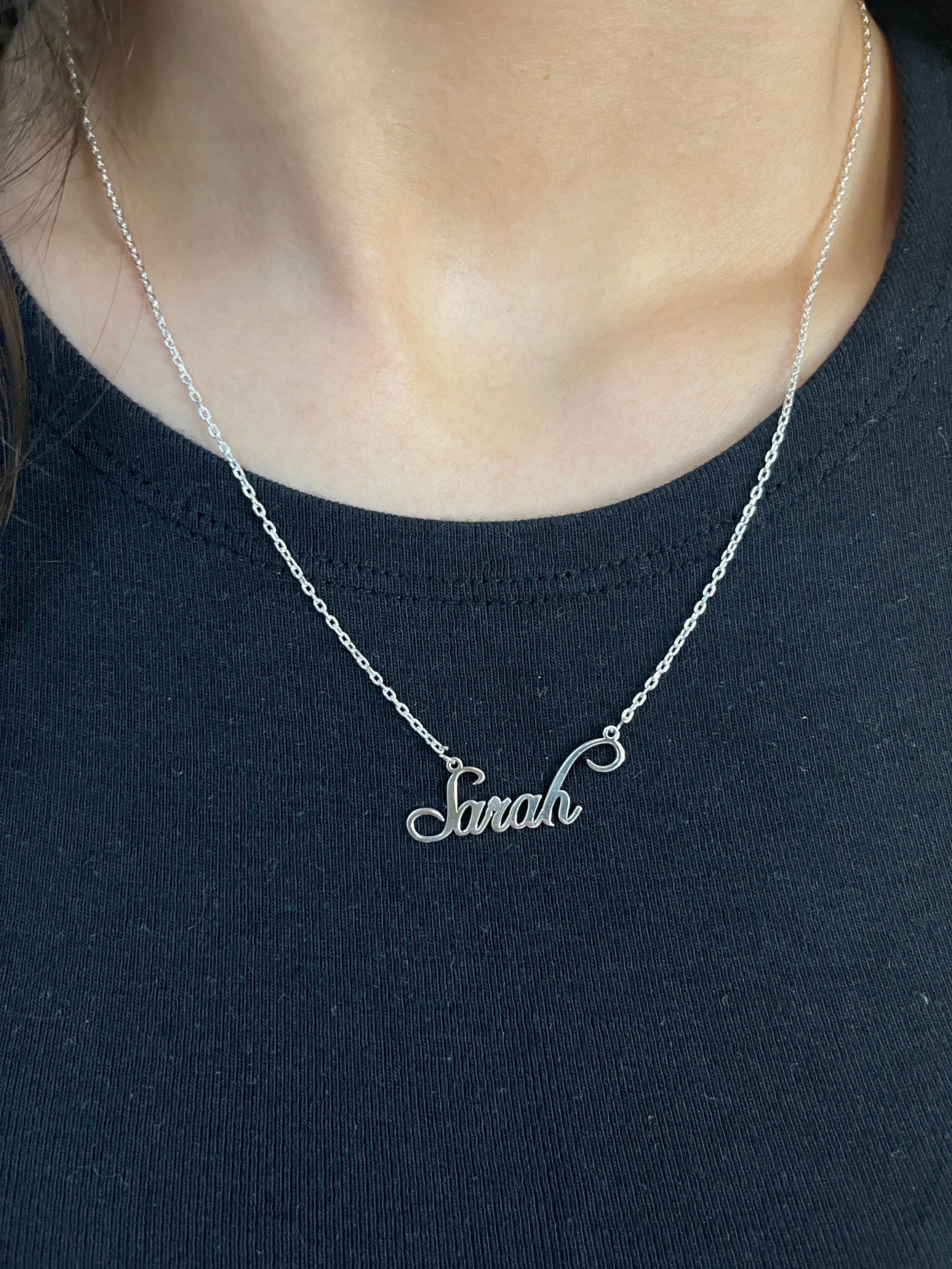 Greek Name Necklace, Personalized Nameplate Pendant Greece Cyprus ...