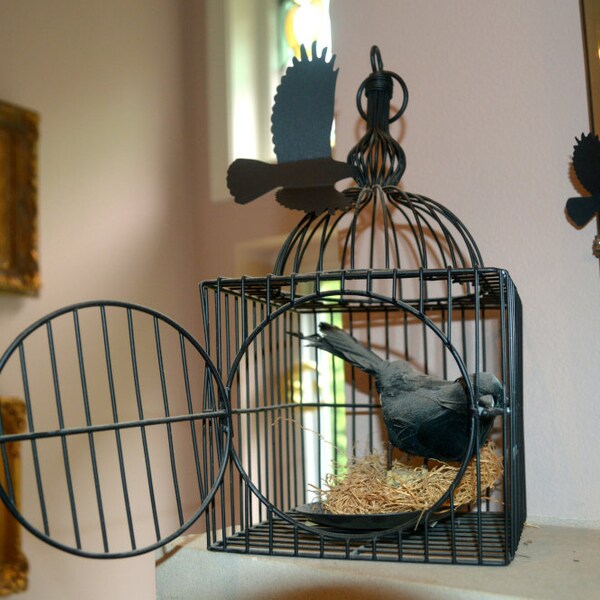 Crow in a Cage - Etsy