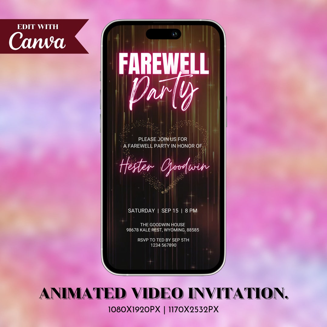 Farewell Invitation, Farewell Party, Going Away Party, Retirement Party ...