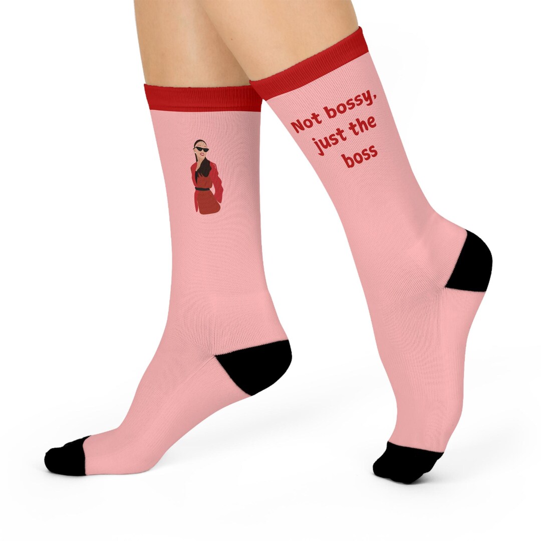 Crew Socks, Funny Quote, Badass Women, Girl Boss, Aesthetic, Pink, Gift ...