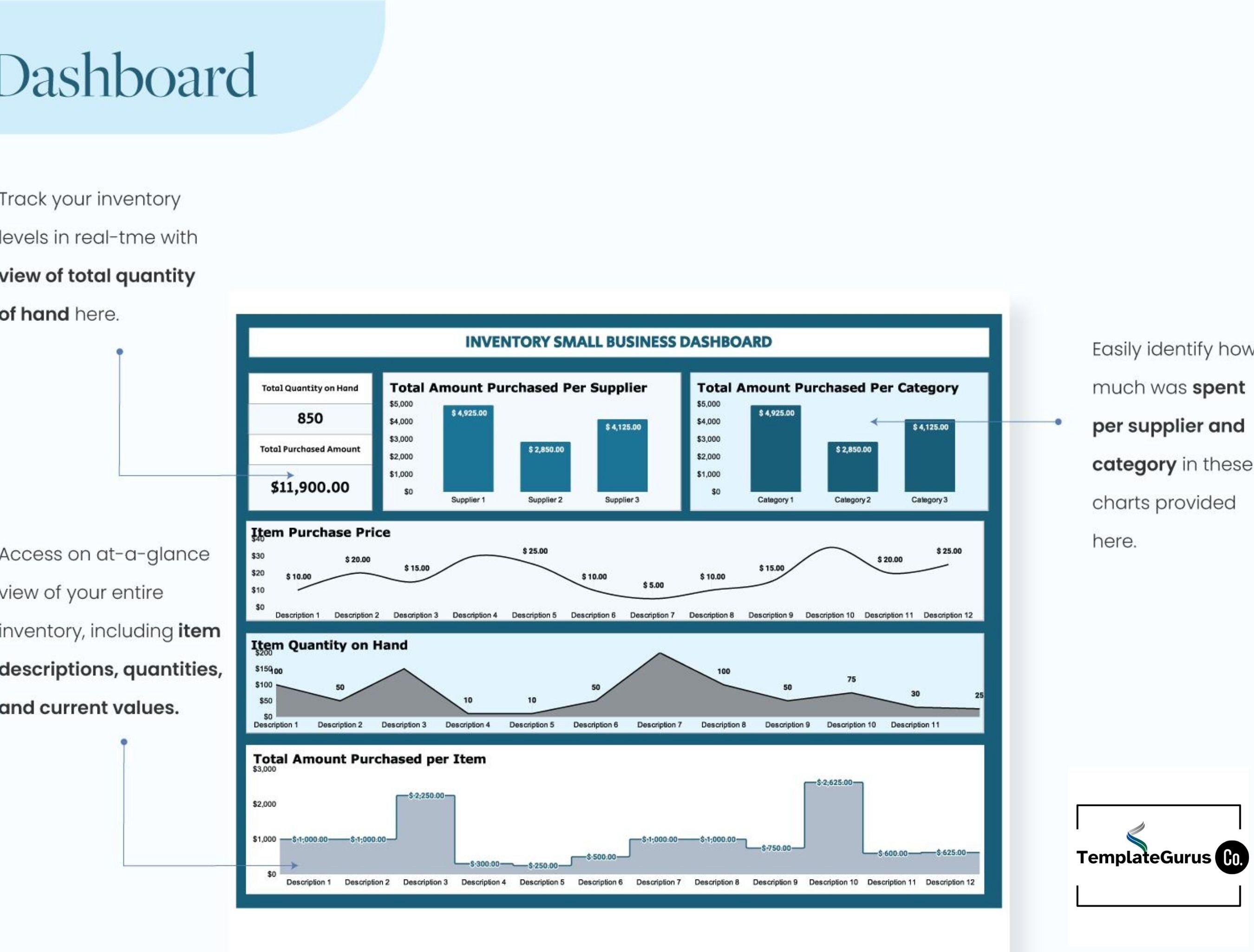Inventory Management Excel Tool Template With Dashboard and - Etsy