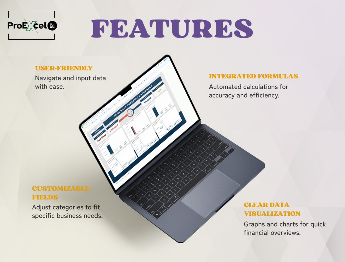 HR Budget & Expenses Tracker Excel Template | Automated HR Analysis ...