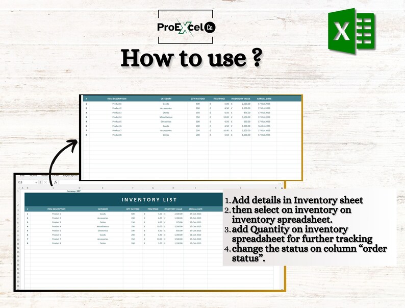 Inventory Management Excel Tool Template With Multi Current Feature and ...