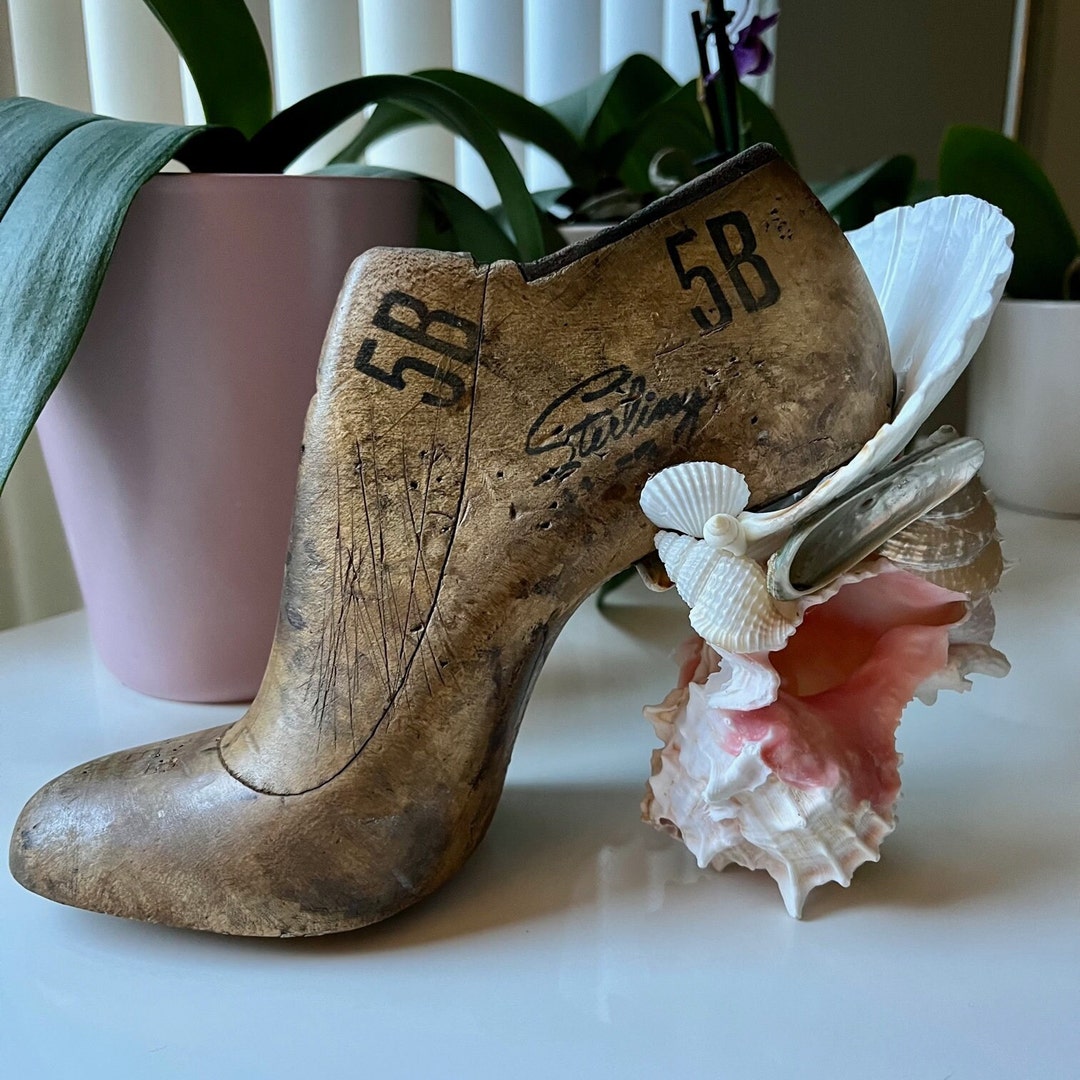 Mermaid Heels Vintage Shoe Sterling Last Pin up Girl Costal Beach House ...