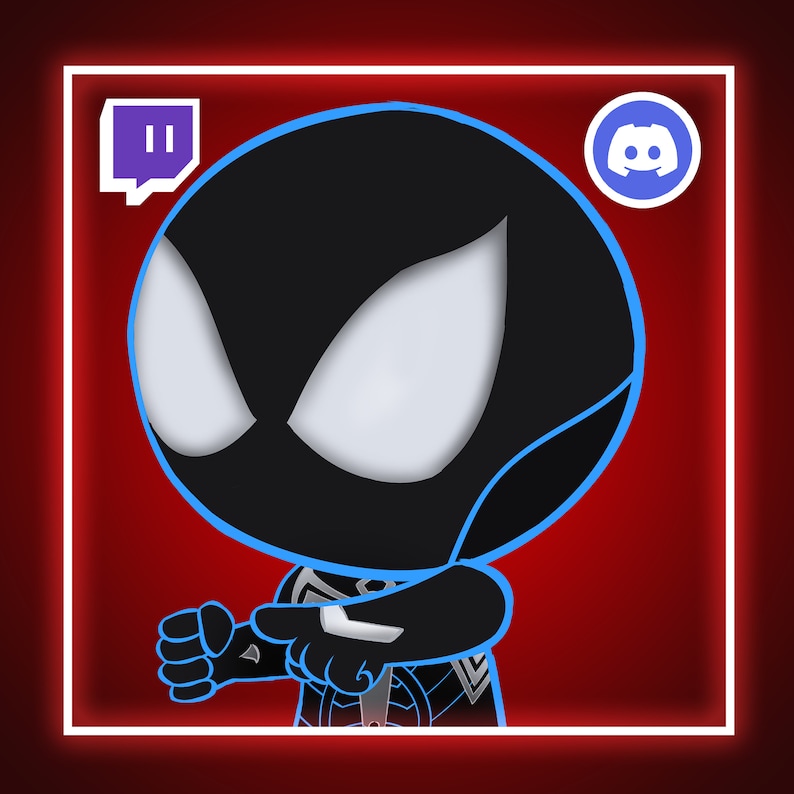 Spider-man 2 Twitch Emote symbiote Surprise - Etsy