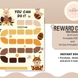 Printable Easter Reward Chart, Reward Chart, Toddler Reward Chart ...