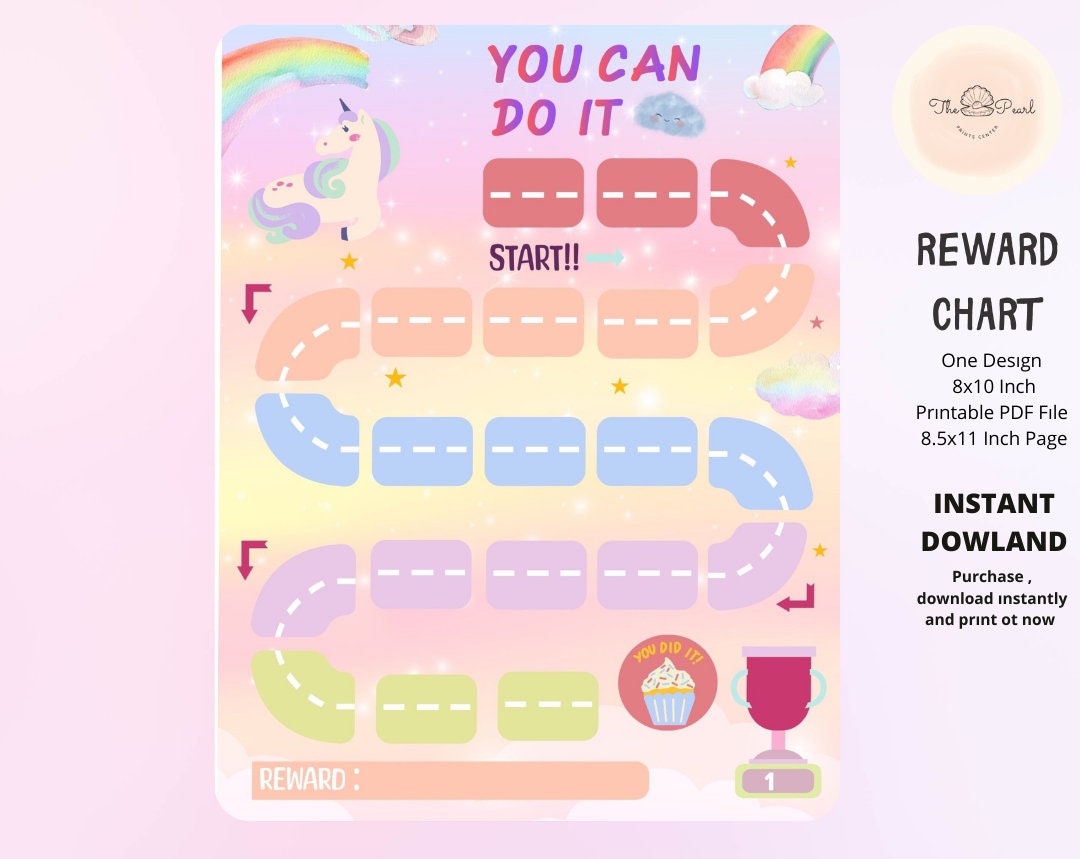Unicorn Reward Chart, Printable Unicorn Behavior Chart, Daily Chore ...