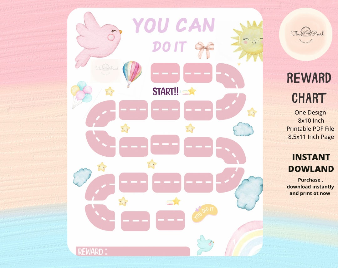 Reward Chart for Potty Reward Chart for Toddler Bird Reward - Etsy