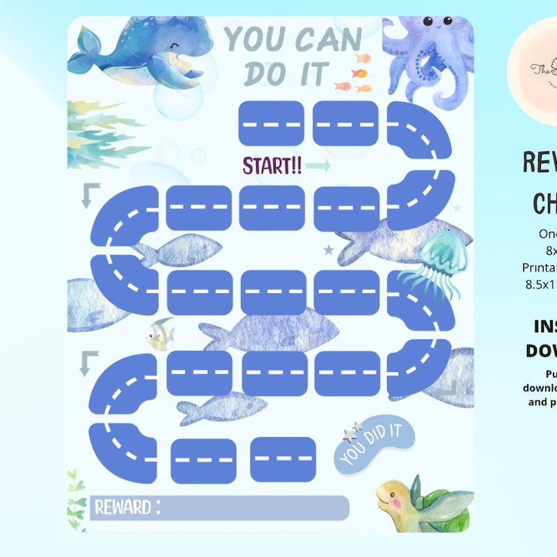 Potty Training Chart Baby Shark - Etsy