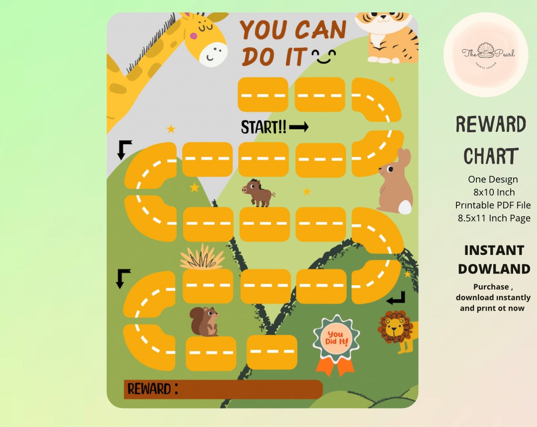 Woodland Animals Reward Chart, Printable Forest Kids Behavior Chart ...