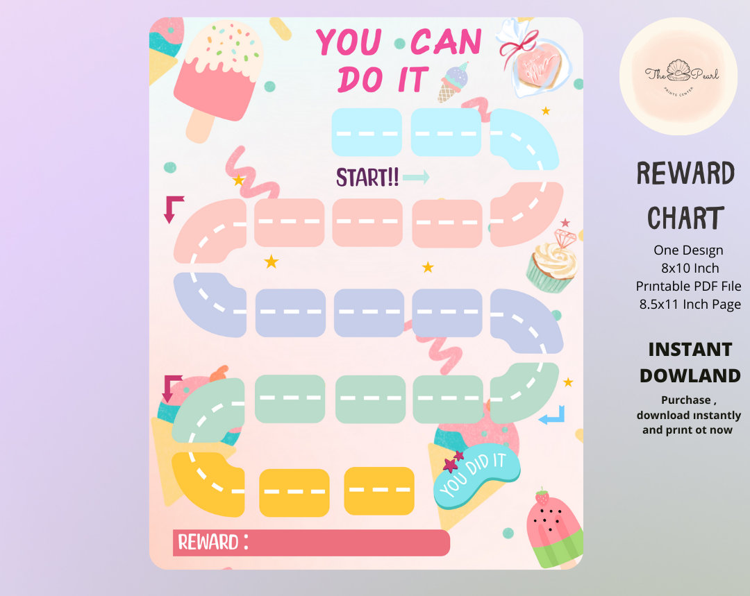 Ice Cream Reward Chart Printable Popsicle Behavior Chart - Etsy