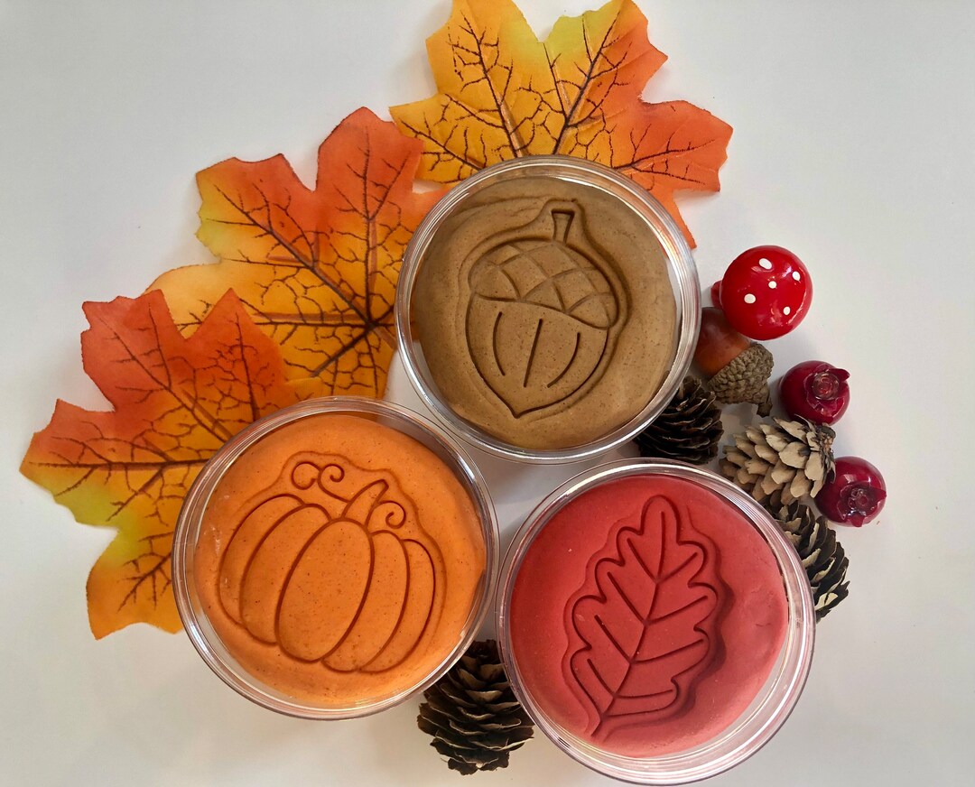 Fall Playdough Jars, Fall Scented Playdough, Fall Sensory Play,handmade ...