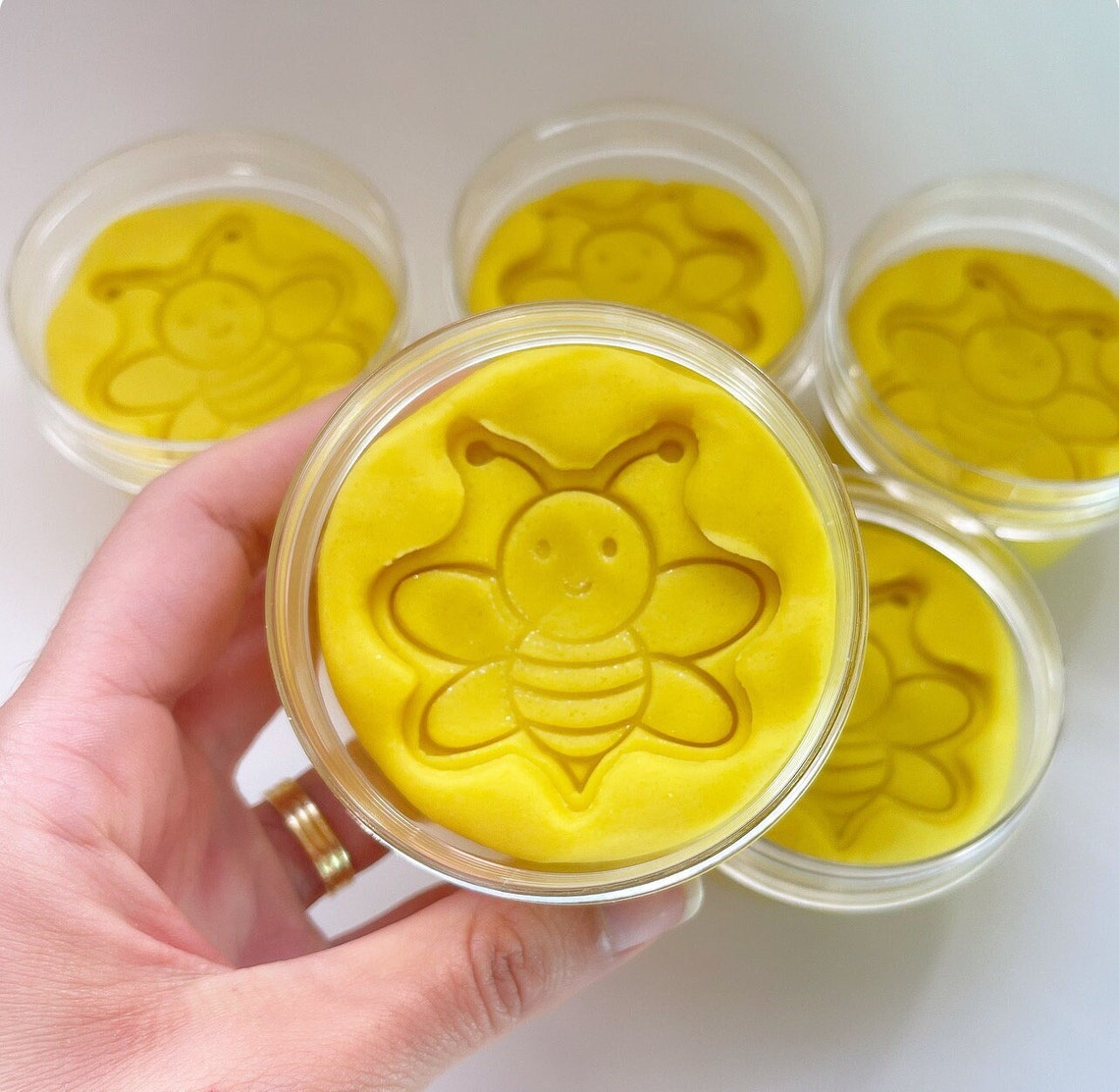 Bee Party Favors Set of 5, Bee Playdough Jars, 1st Bee Day Thank You ...
