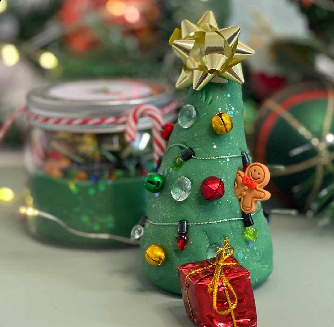 Christmas Tree Playdough Kit, Decorate a Christmas Tree, Christmas ...