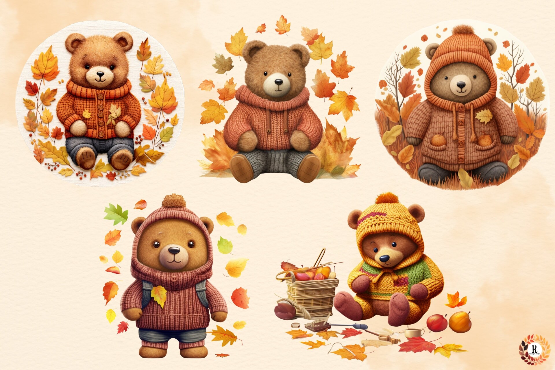 Cute Bear Clipart Bundle,teddy Bear,png File,digital Download - Etsy