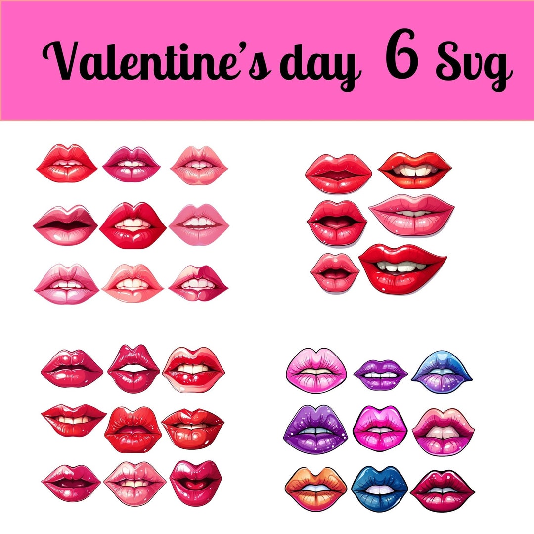 Lip Svg,lips Svg, Red Lips SVG, Kiss SVG, American Lips SVG, Kiss ...