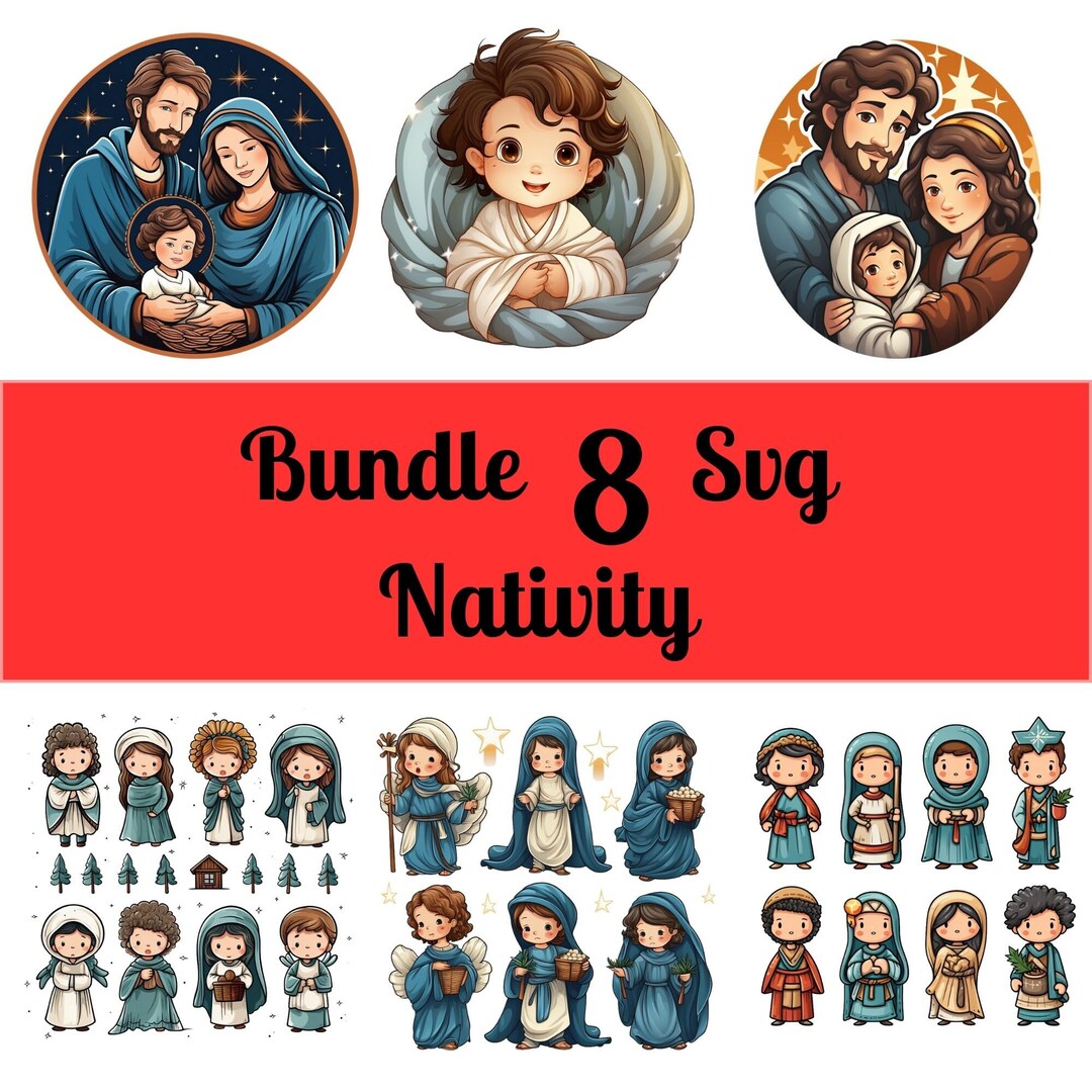 Krippe svg svg Weihnachtskrippe svg Dxf Clip Art - Etsy.de