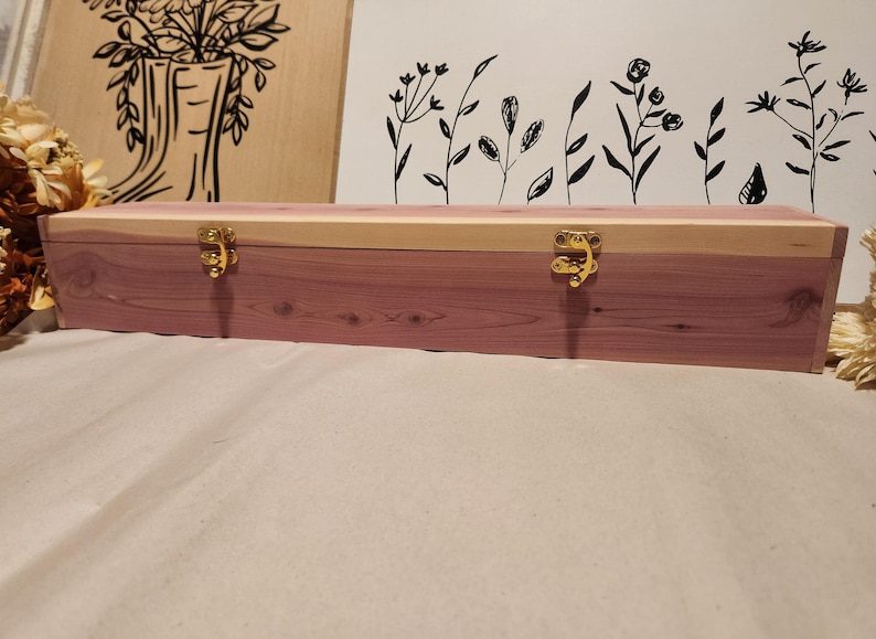 Handcrafted Red Cedar Feather Box: Native American Storage With Brass ...