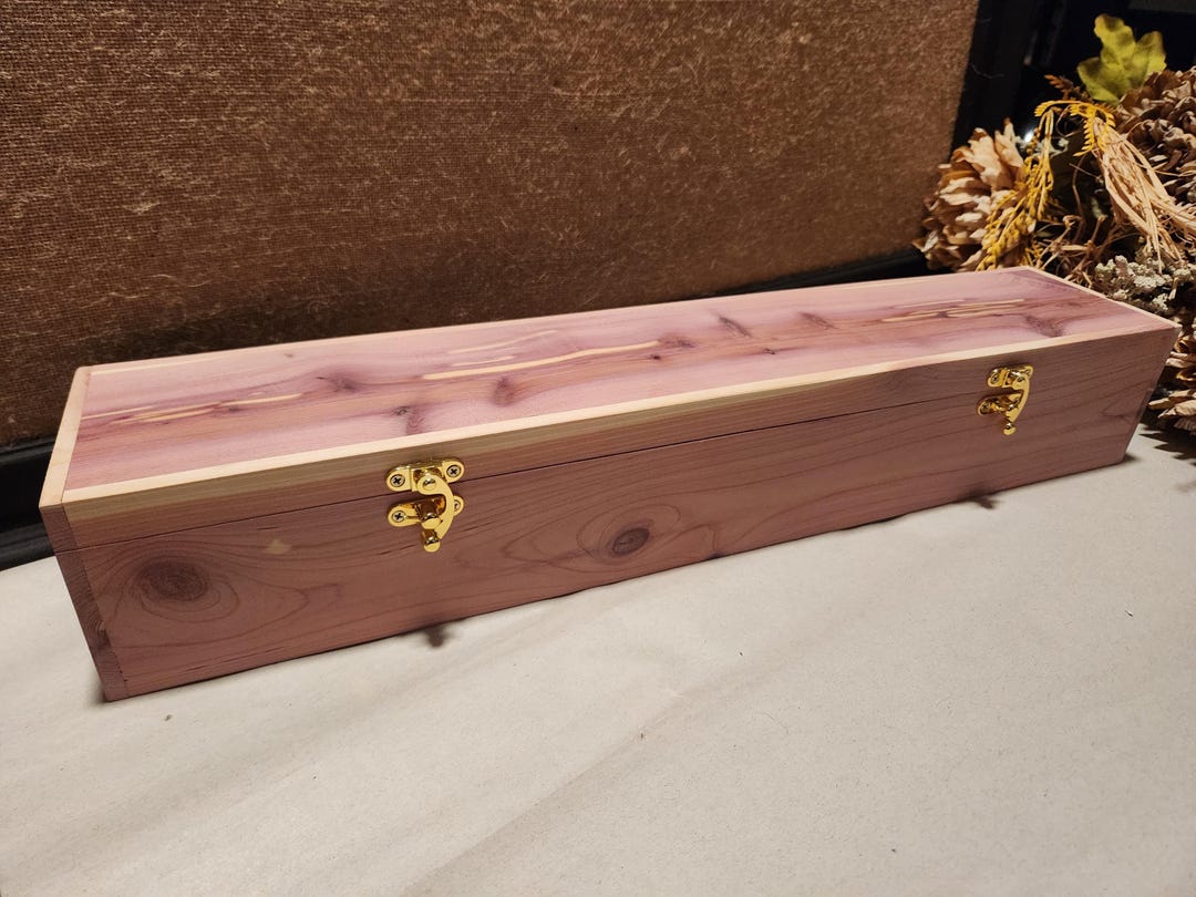 Handcrafted Red Cedar Feather Box: Native American Storage With Brass ...