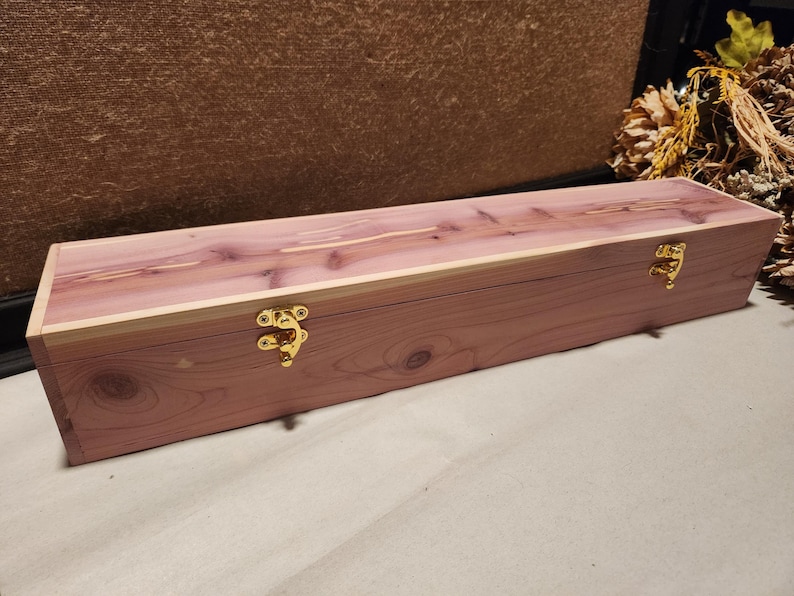 Handcrafted Red Cedar Feather Box: Native American Storage With Brass ...