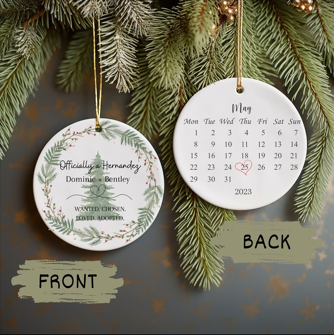 Adoption Ornaments, Adoption Keepsake, Personalized Adoption Day ...