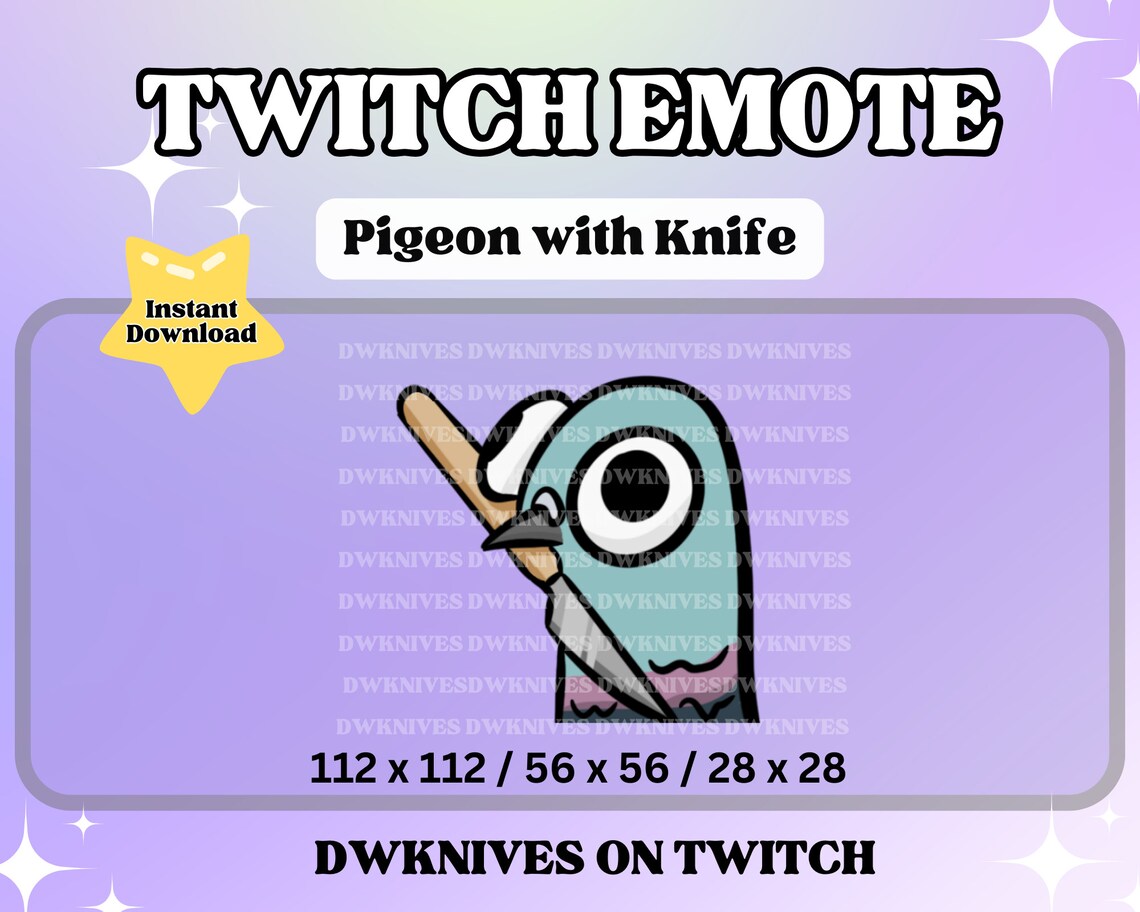 Funny Pigeon With Knife Emote / Bird With Knife Emote / Meme Emote ...