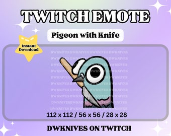 Cute Crow With Knife Emote / Raven With Knife Emote / Meme / Instant ...