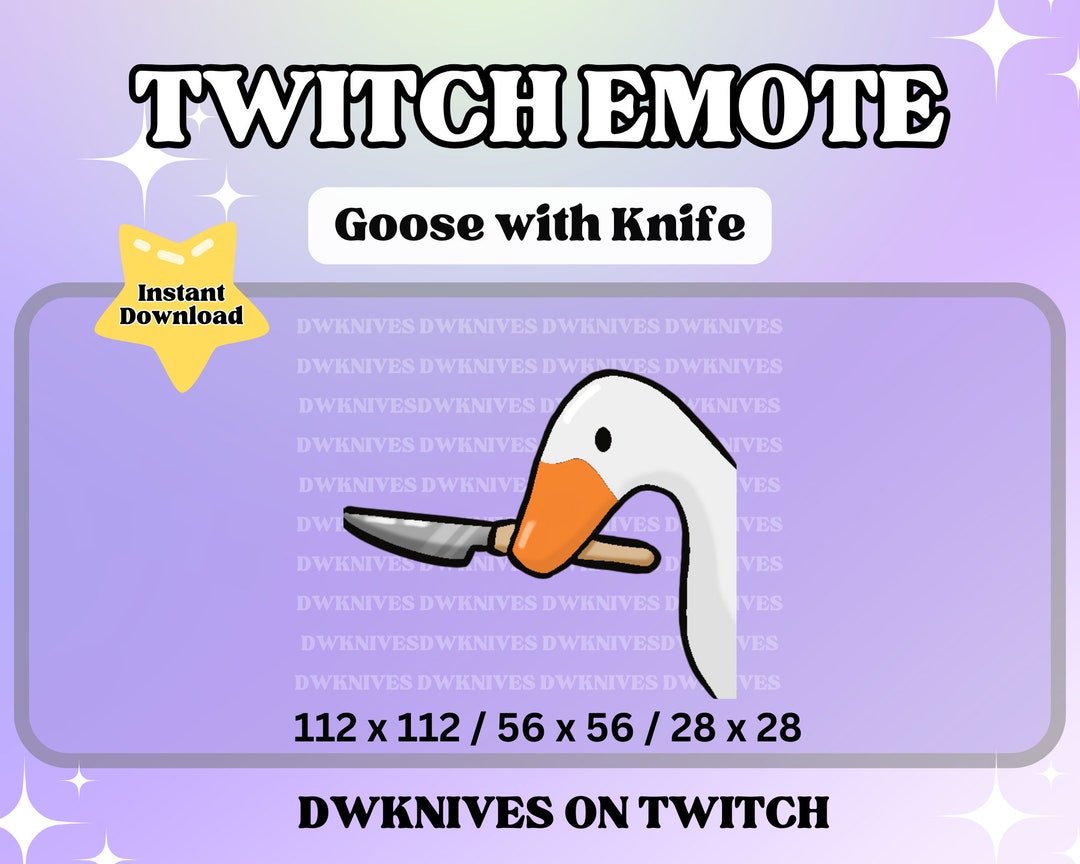 Cute Goose With Knife Emote / Duck With Knife Emote / Meme Emote ...
