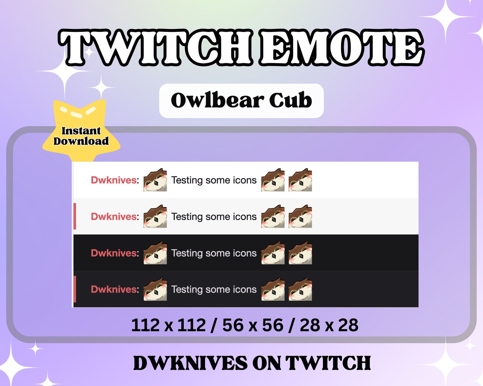 Owlbear Cub Emote / BG3 Emote / Baldur's Gate 3 / Dnd Emote / Instant ...