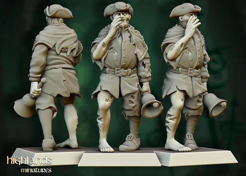 Zombie Command Group - in 12k- by Highlands Miniatures - Etsy