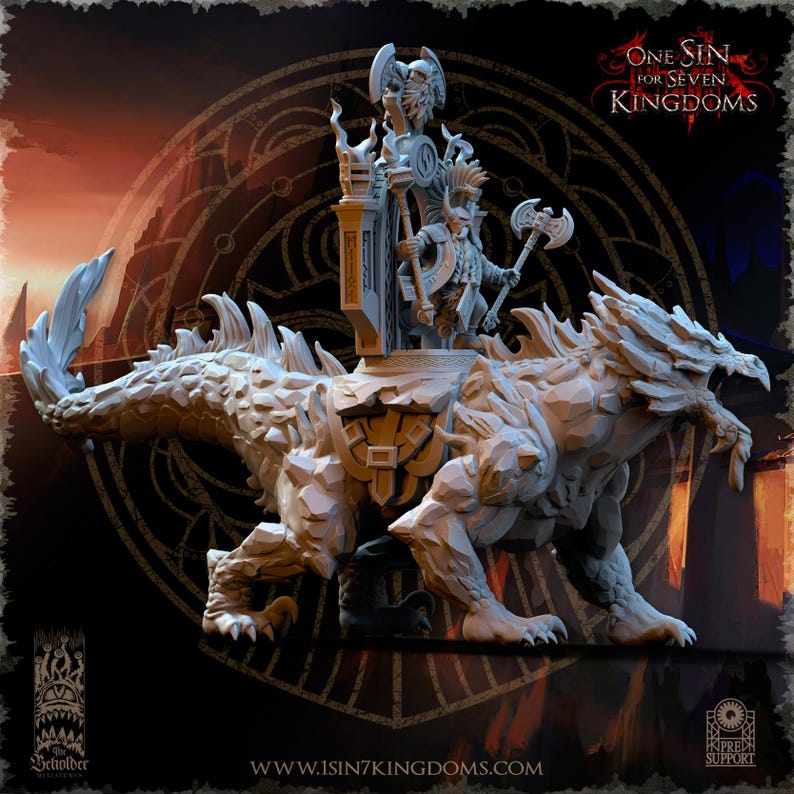 Dwarven Kingdoms Volcanic Beast - in 12k - by the Beholder Miniatures ...