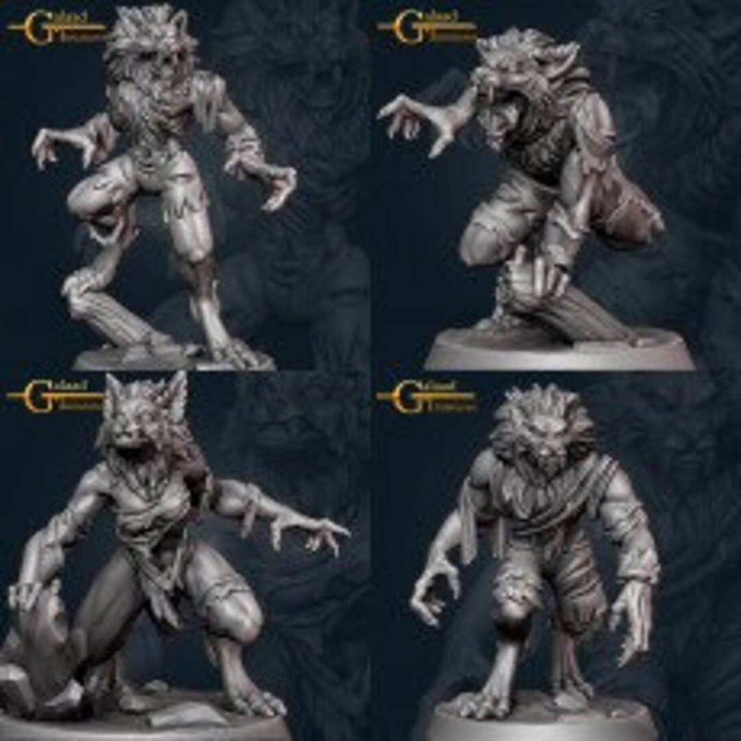 4 Model Pack - Werewolves - in 8k - by Galaad - Etsy