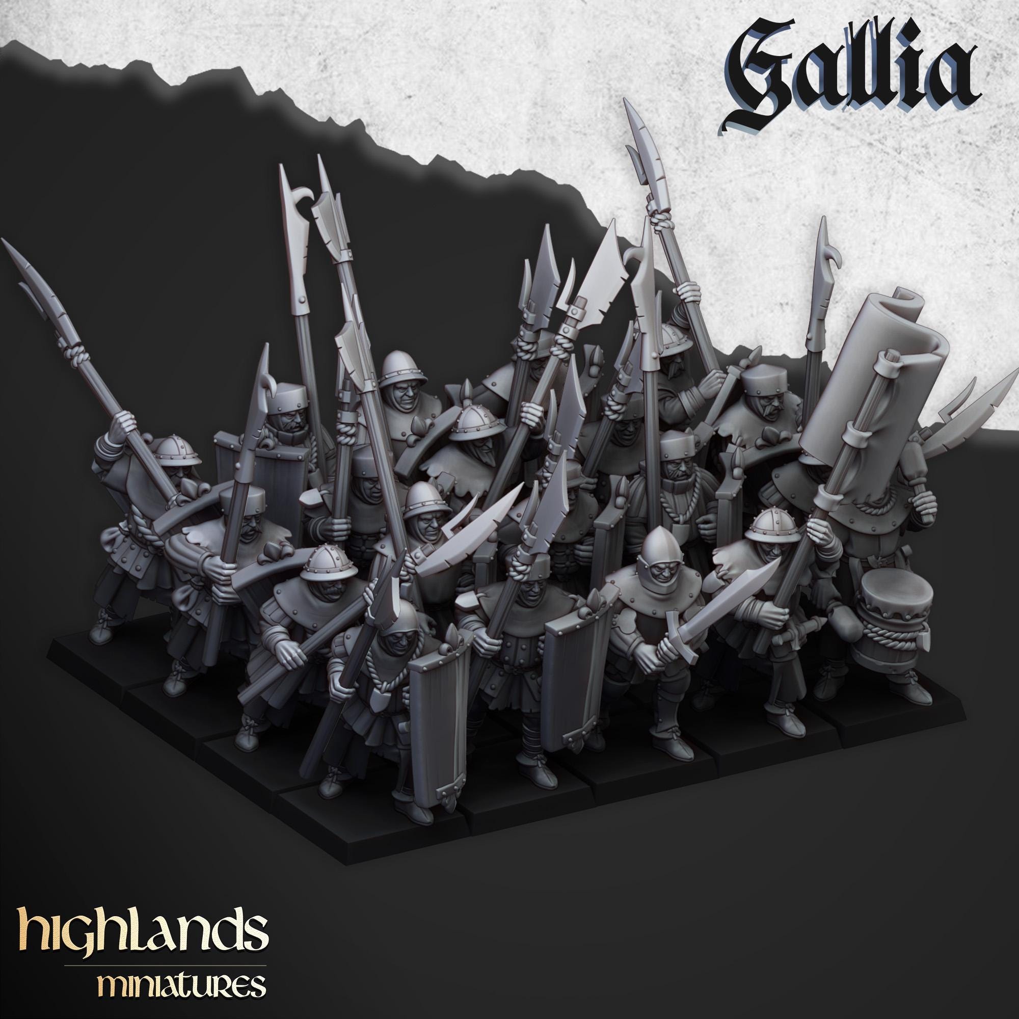 Gallia Men at Arms - in 12k- by Highlands Miniatures - Etsy