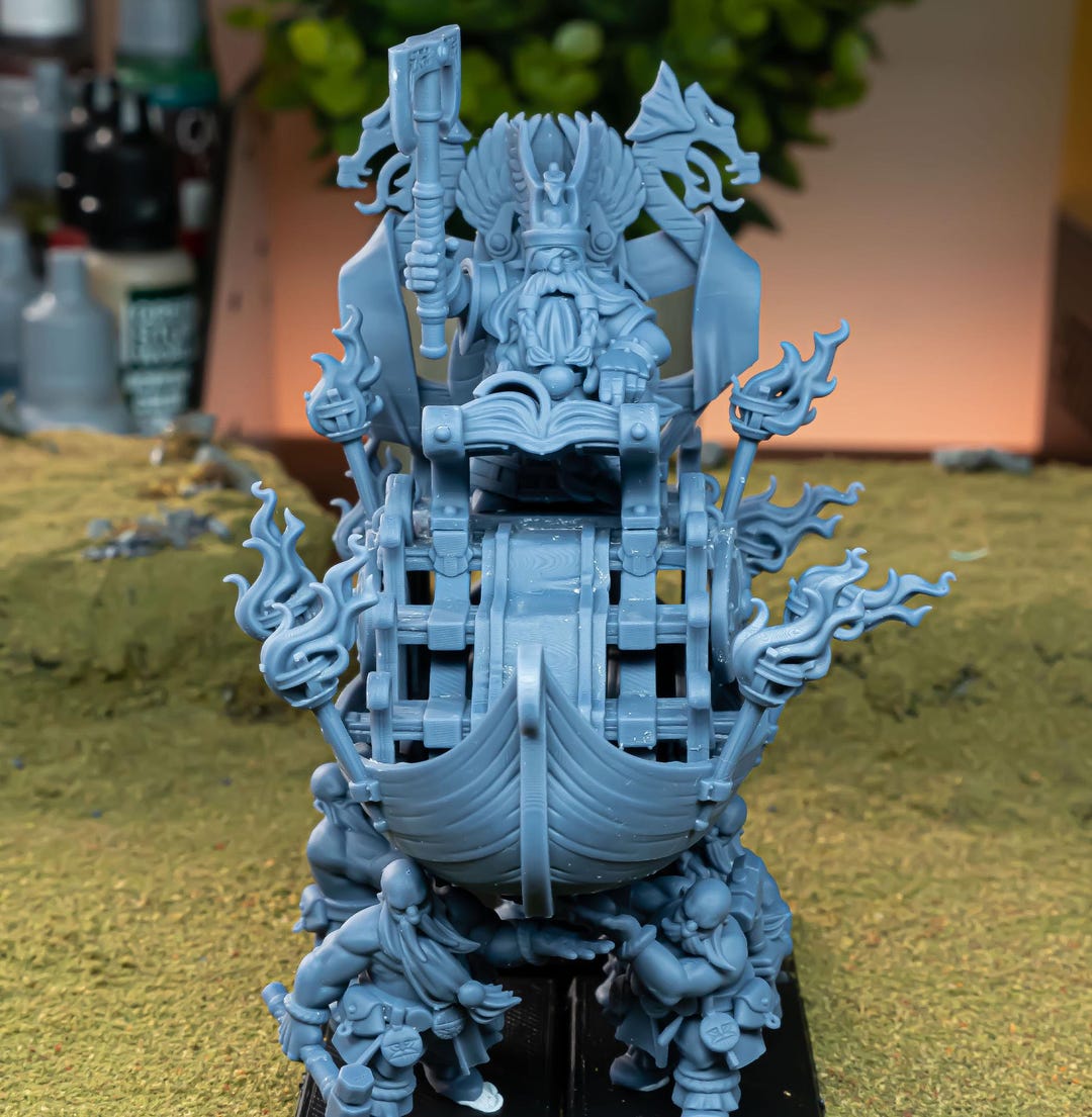Dwarf King on Throne - in 12k- by Highlands Miniatures - Etsy