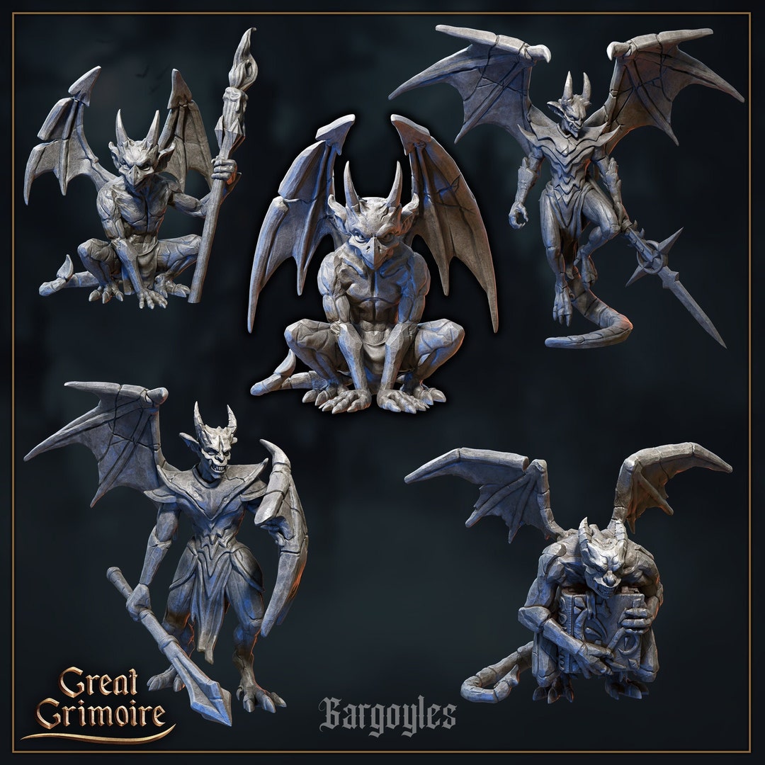 5 Model Pack - Gargoyles - in 8k - by Great Grimoire - Etsy