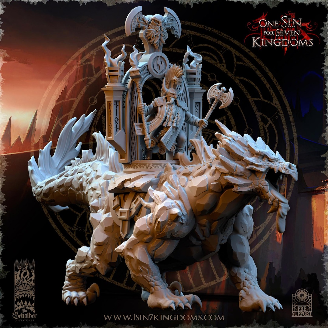 Dwarven Kingdoms Volcanic Beast - in 12k - by the Beholder Miniatures ...