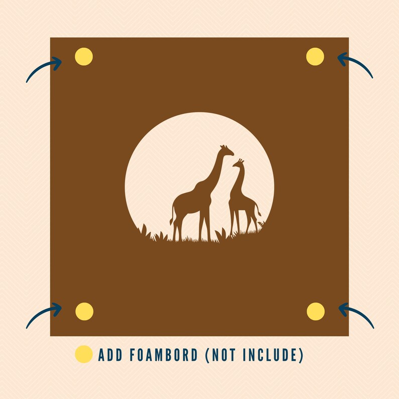 Elephant Safari Shadow Box SVG Template, African Papercut Lightbox ...