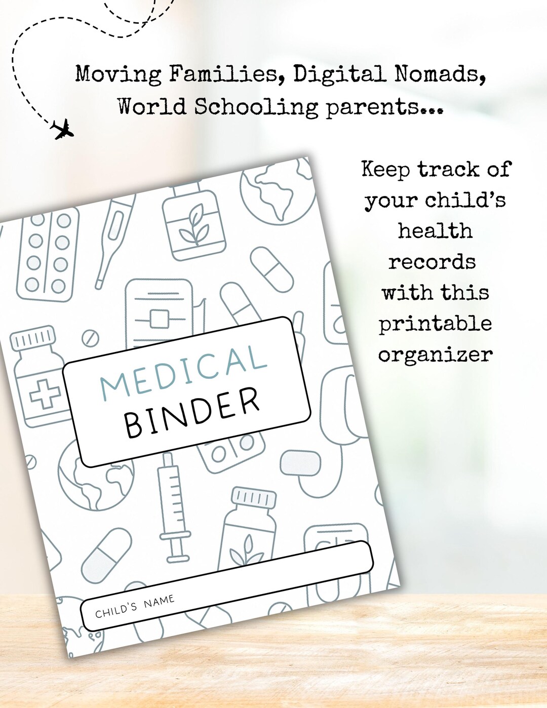 Kid's Medical Binder Printable: Health History Tracker (PDF ...