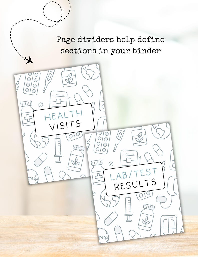 Kid's Medical Binder Printable: Health History Tracker (PDF ...