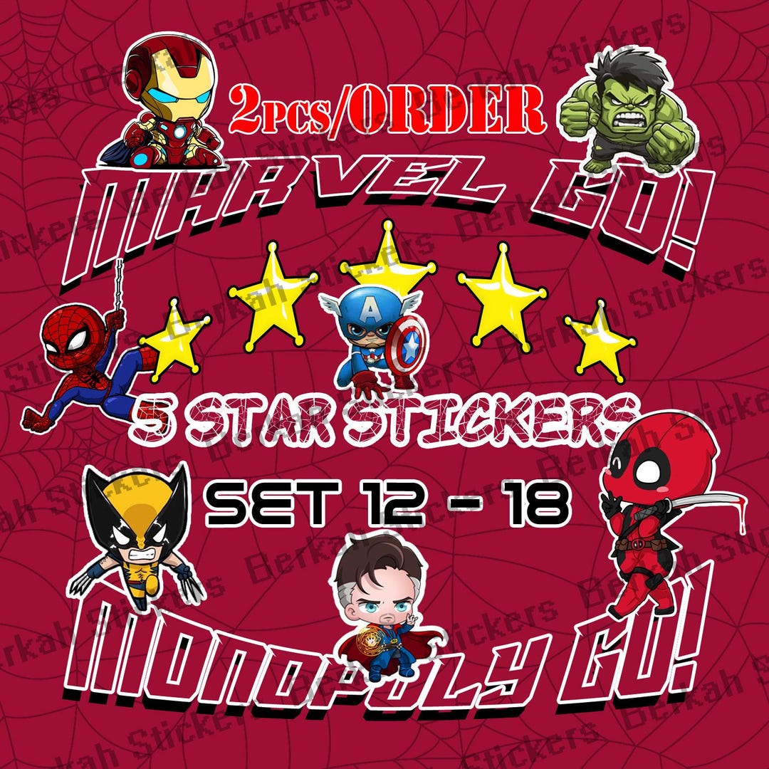 MONO GO Stickers Mono-go Sticksers 5 Star 2pcs/order Fast Delivery - Etsy