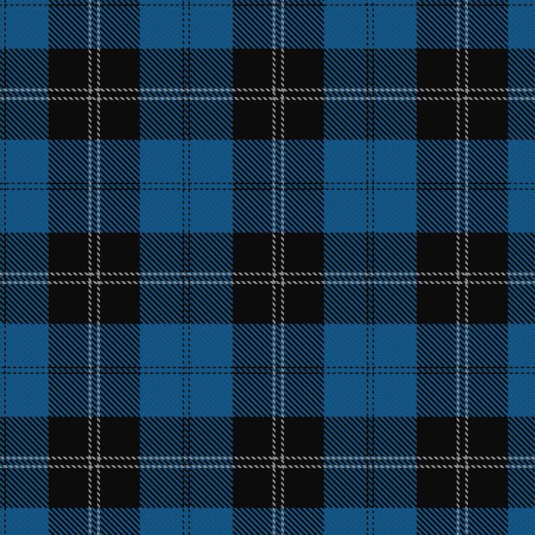 Ramsey Blue Tartan Wool Tartan Fabric Machine Washable Use for Great ...