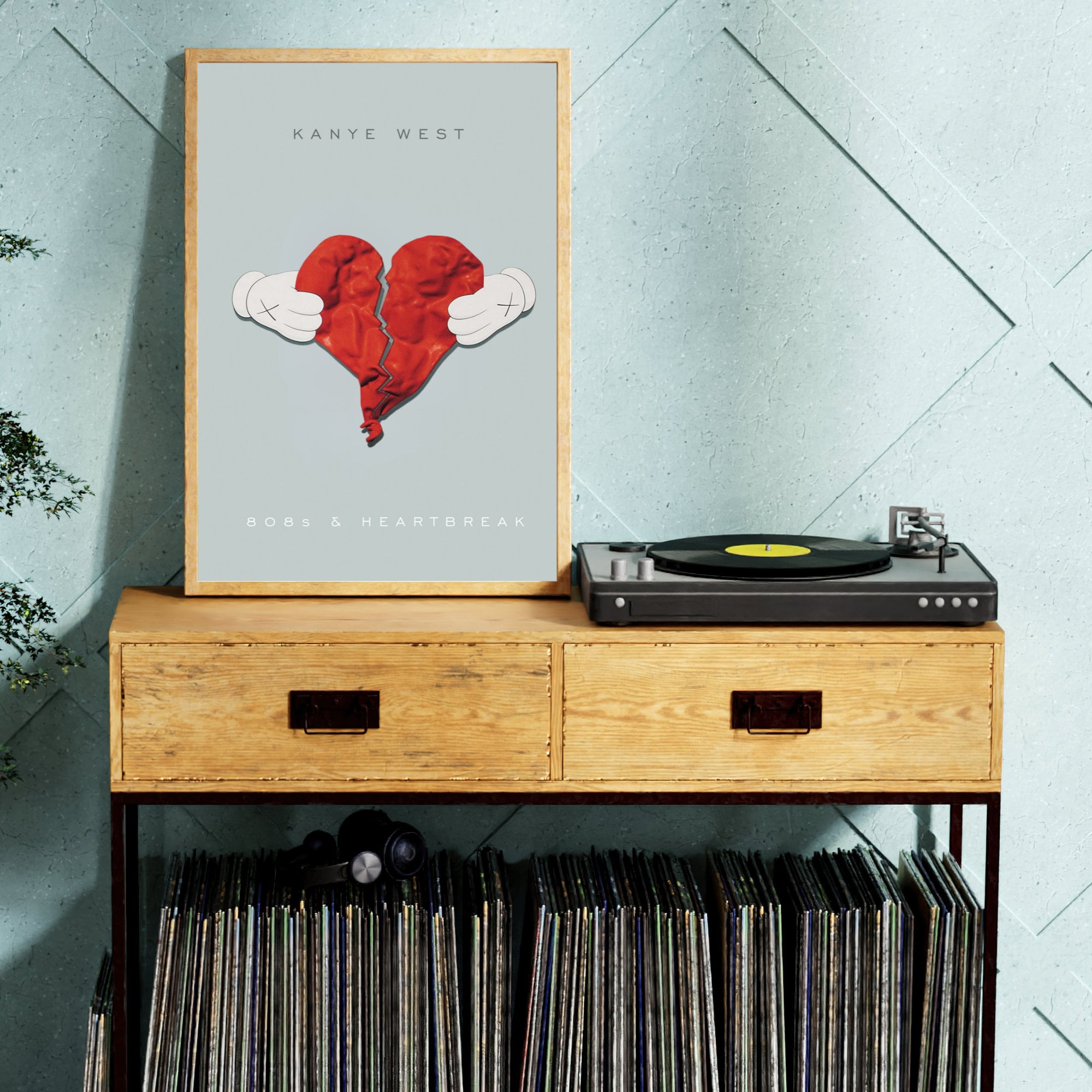808s & Heartbreak KAWS Edition Poster Kanye West Poster Kanye West Rare ...